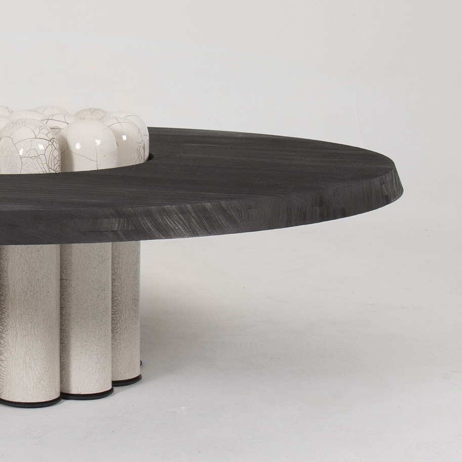 Coffee Table - blackened wood - Emmanuelle Simon